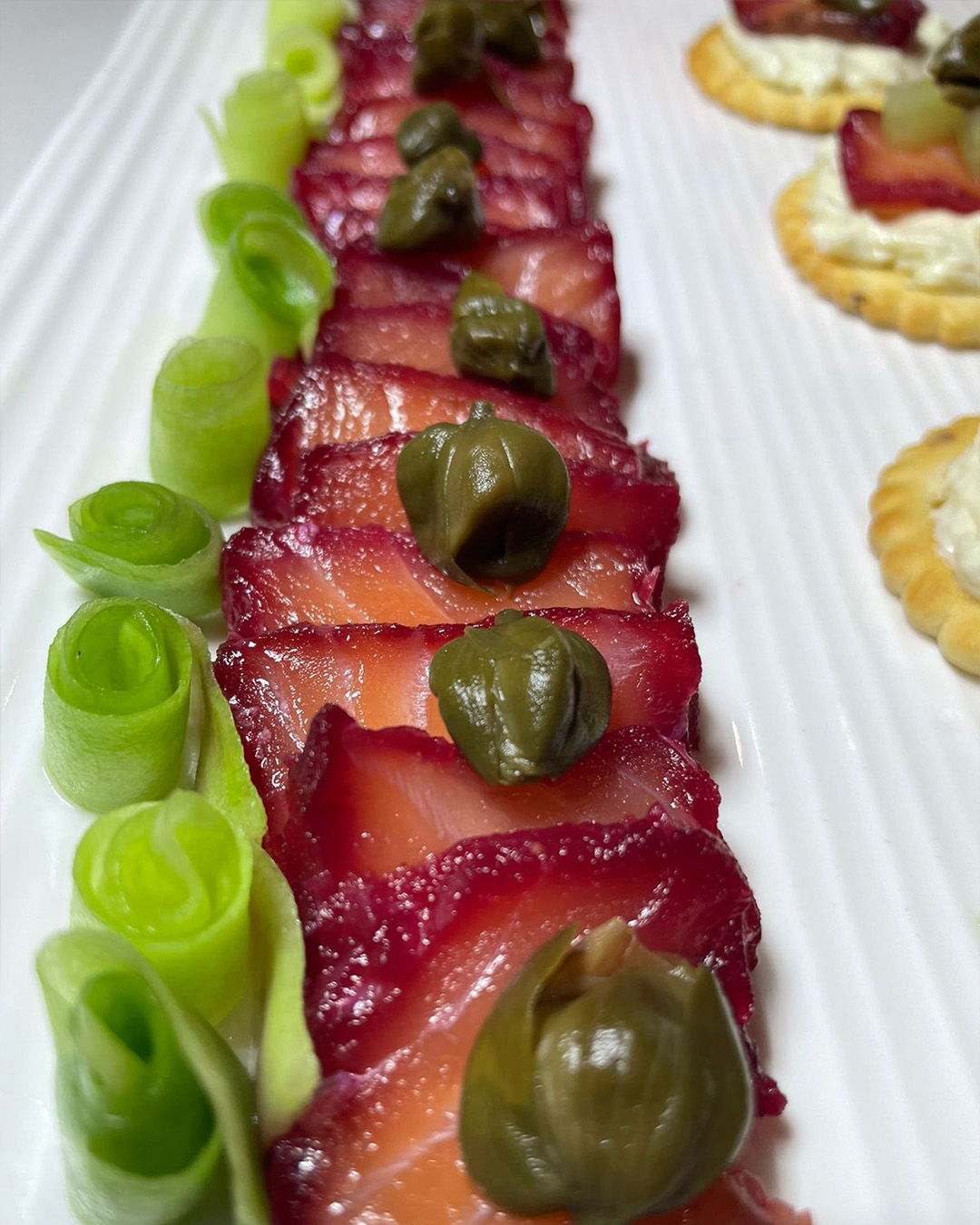 Beetroot and tequila cured salmon - Not a Chef